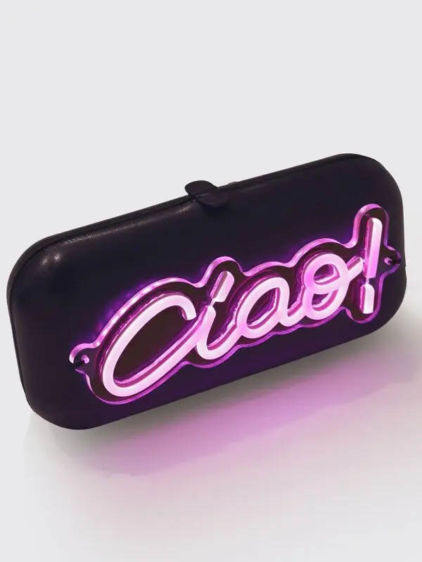 Moschino Ciao!" Neon Polyurethane Clutch