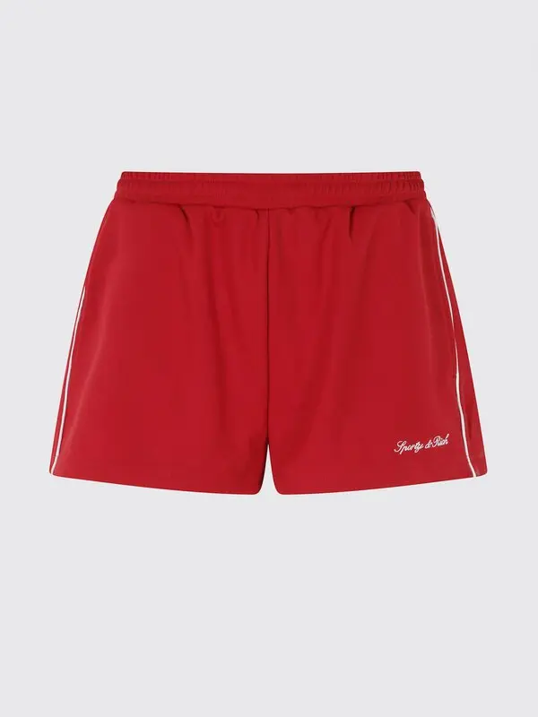 Sporty & Rich Recycled Cotton Logo Jogging Shorts