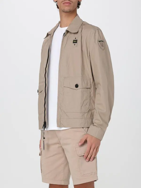BLAUER. Zip-up Jacket With Classic Collar