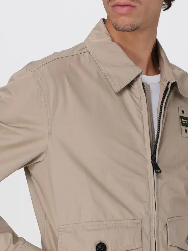 BLAUER. Zip-up Jacket With Classic Collar