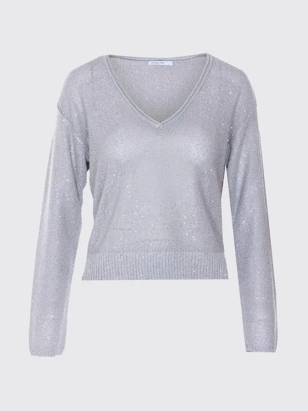 Patrizia Pepe Sequin Embellished V-neck Pullover