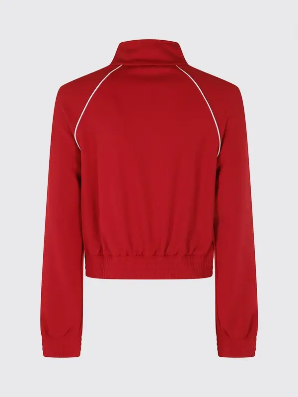 SPORTY & RICH Cropped Technical Fabric High-neck Zip Sweatshirt