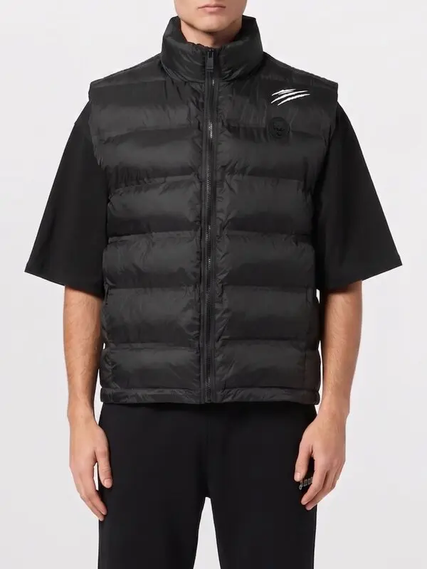 PLEIN SPORT Padded Nylon Vest - Black