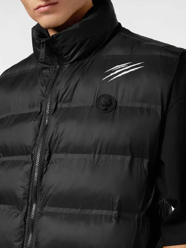 PLEIN SPORT Padded Nylon Vest - Black