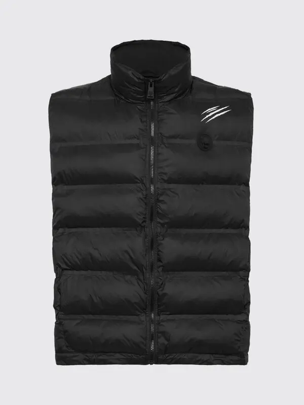 PLEIN SPORT Padded Nylon Vest - Black