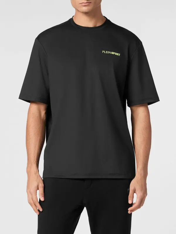 PLEIN SPORT Cotton T-shirt With Logo - Black