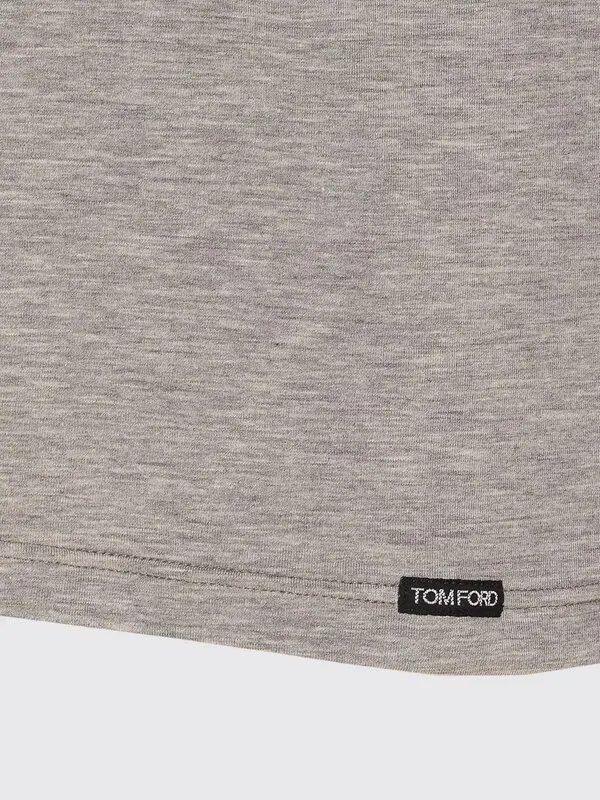 TOM FORD Stretch Cotton Blend Undershirt - Grey