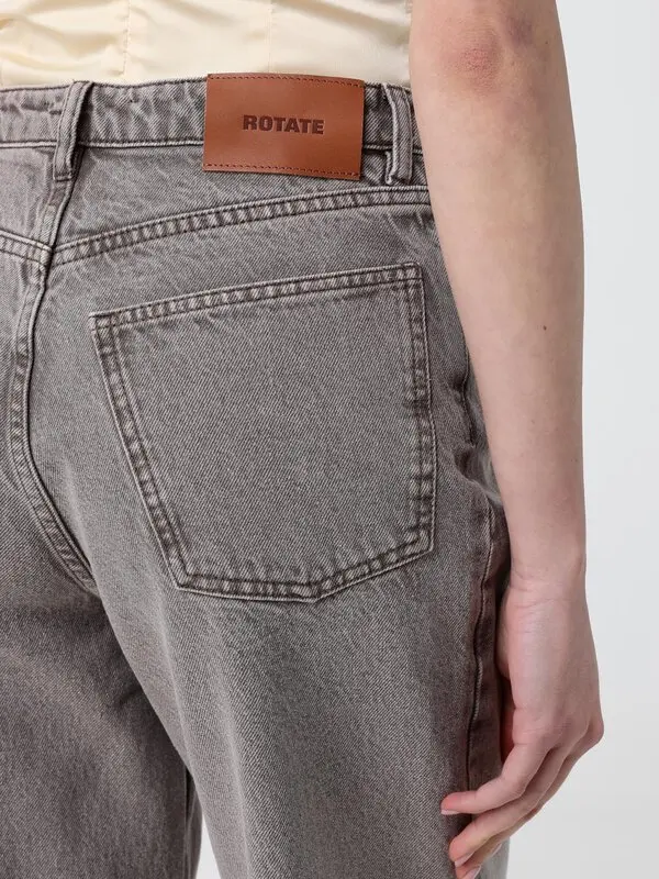 ROTATE BY BIRGER CHRISTENSEN Cotton Denim Straight Jeans