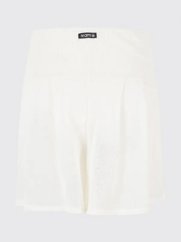 IV.AM High-waisted Stretch-cotton Blend Shorts