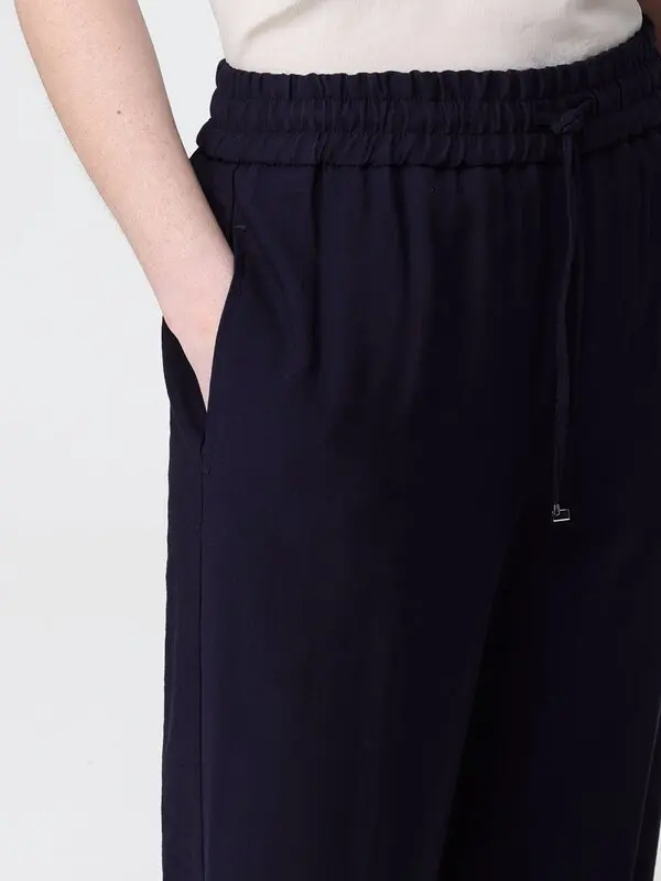 DONDUP Straight Viscose Blend Trousers - Blue