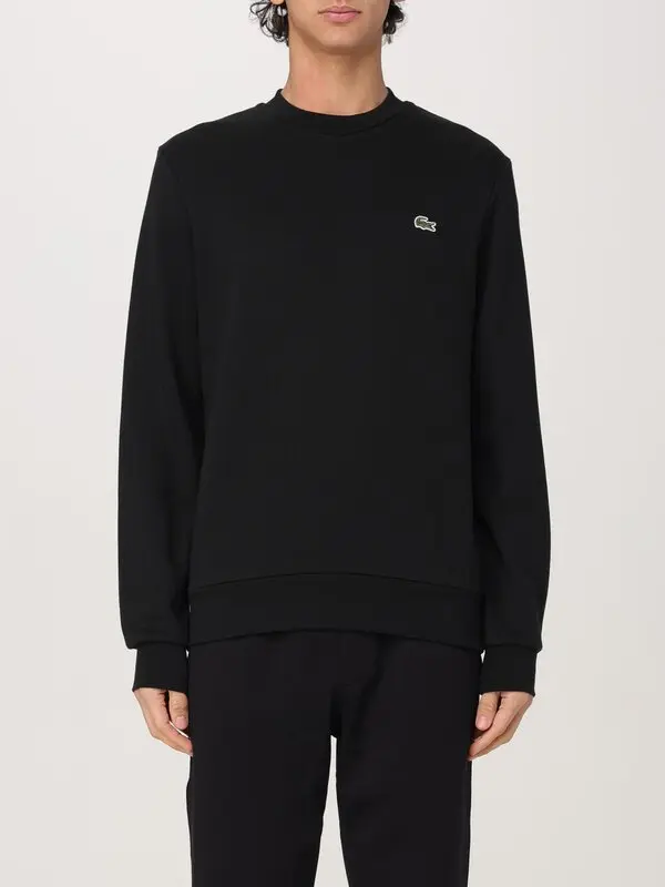 Lacoste Cotton Crew Neck Sweatshirt - Black