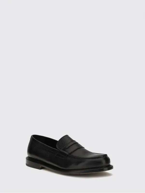 Premiata Calfskin Leather Loafers With Saddle Strap