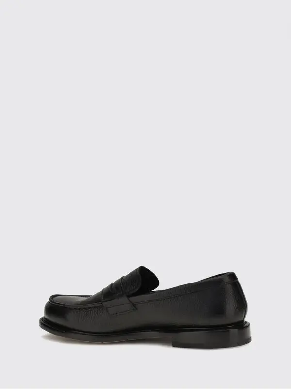Premiata Calfskin Leather Loafers With Saddle Strap