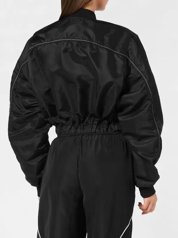 PLEIN SPORT Polyester Crop Bomber Jacket