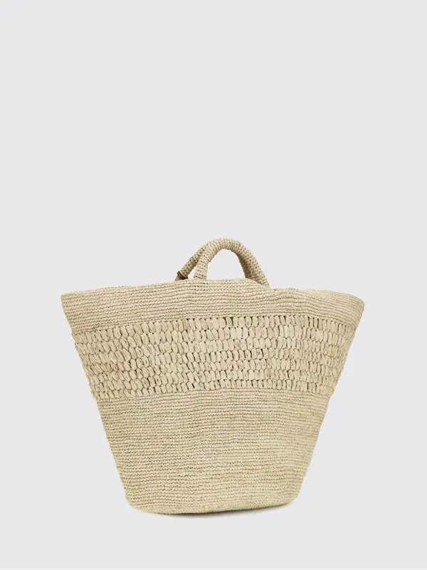Manebí Fiji Flared Crochet Raffia Tote Bag