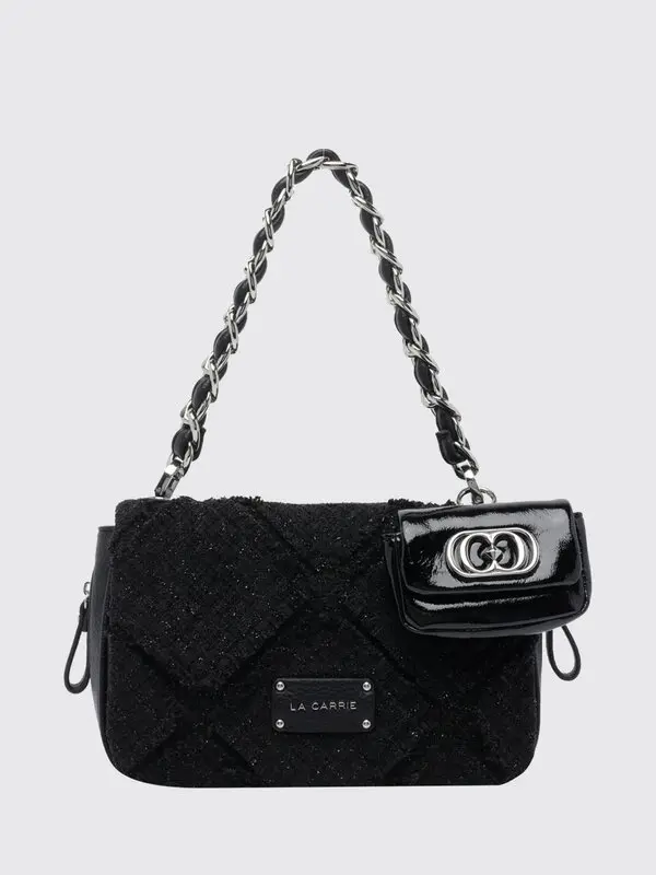LA CARRIE Isabel Tweed Shoulder Bag With Chain Handle