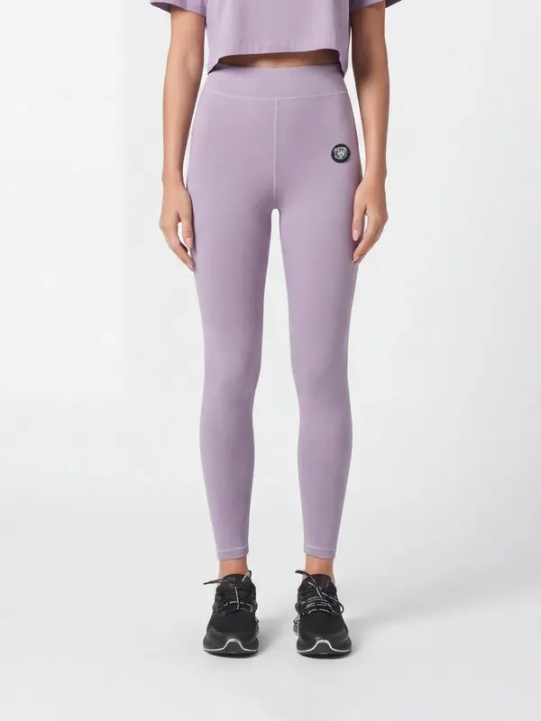 PLEIN SPORT Technical Stretch Fabric Leggings - Violet