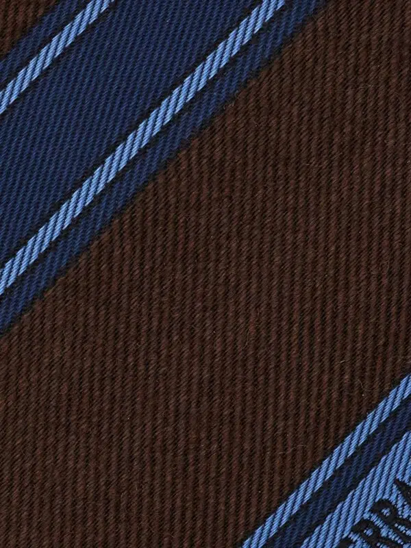 FERRAGAMO Classic Silk Tie With A Two-tone Stripe Jacquard