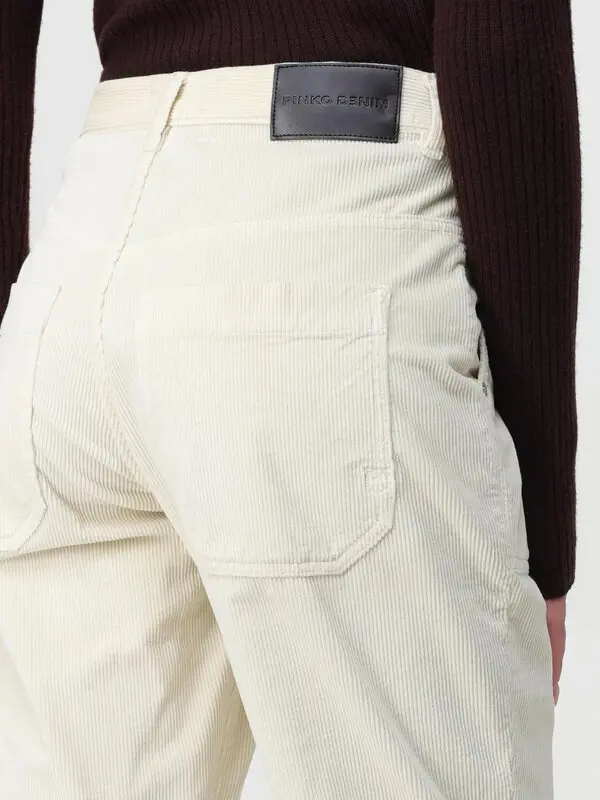 Pinko Cream Corduroy Trousers