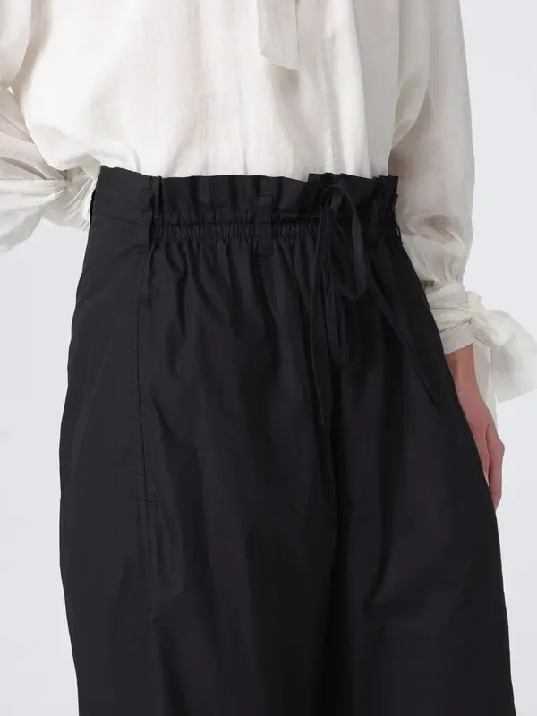 TELA Cotton Blend Palazzo Trousers - Black