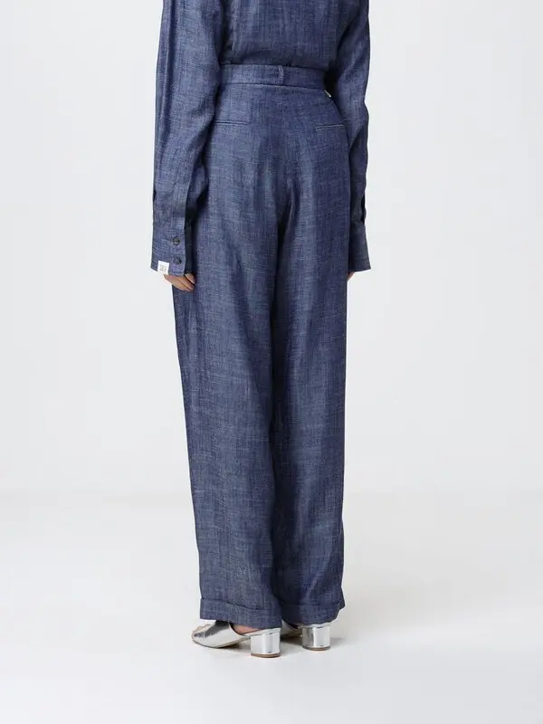 Peuterey Linen Blend Palazzo Pants