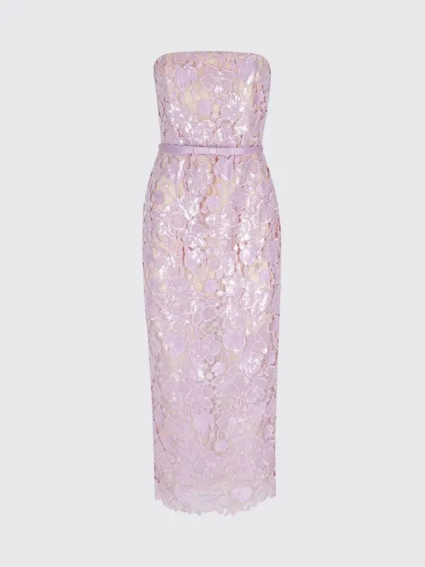 Retrofete Off-the-shoulder Sequined Macramé Lace Sheath Dress