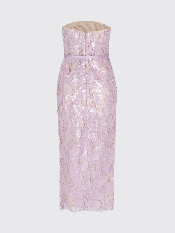 Retrofete Off-the-shoulder Sequined Macramé Lace Sheath Dress
