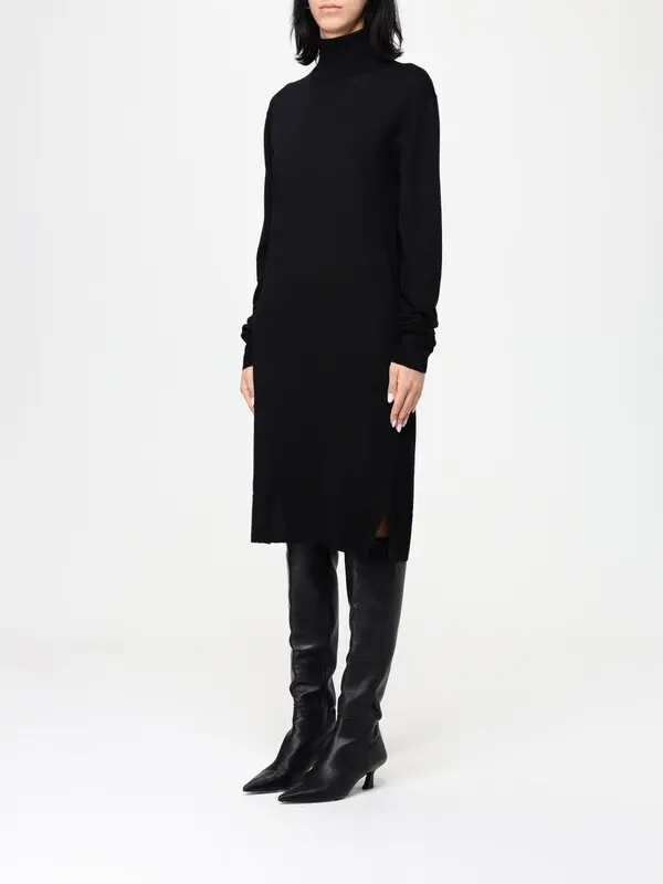TOTEME Turtleneck Midi Dress - Black