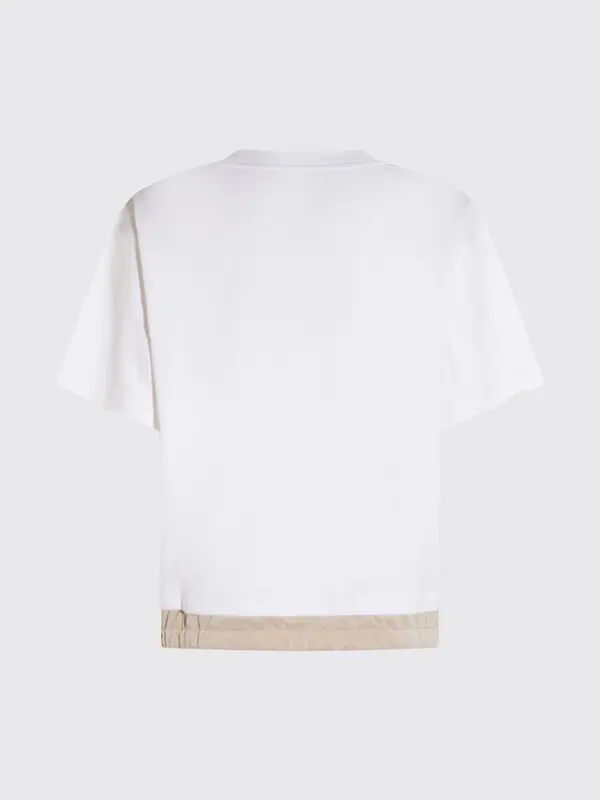 MOORER Cotton And Nylon T-shirt With Zip Pocket - White