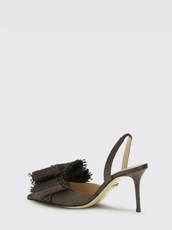 MACH&MACH Raffia Slingback Pumps