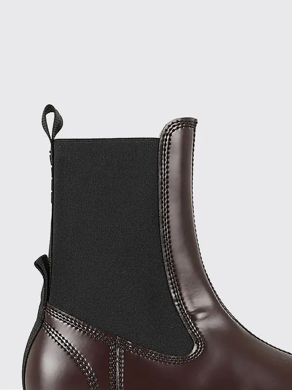 GANNI Recycled Leather Chelsea Boots With Chunky Rubber Sole