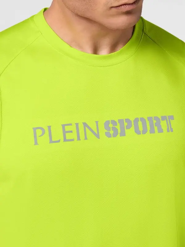 PLEIN SPORT Printed Polyester Tank Top - Yellow