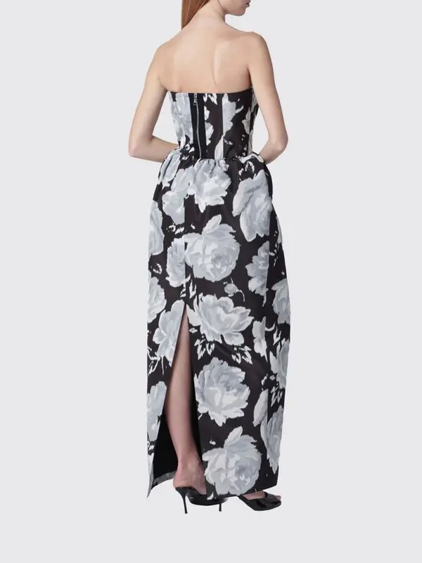 PATOU Floral-print Bustier Gown - Green