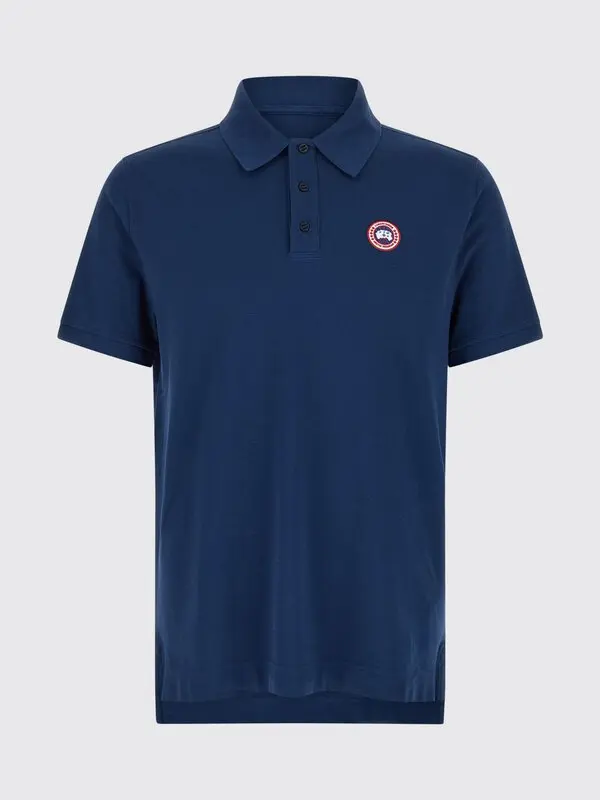 Canada Goose Logo Cotton Polo Shirt - Blue