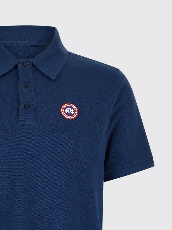 Canada Goose Logo Cotton Polo Shirt - Blue