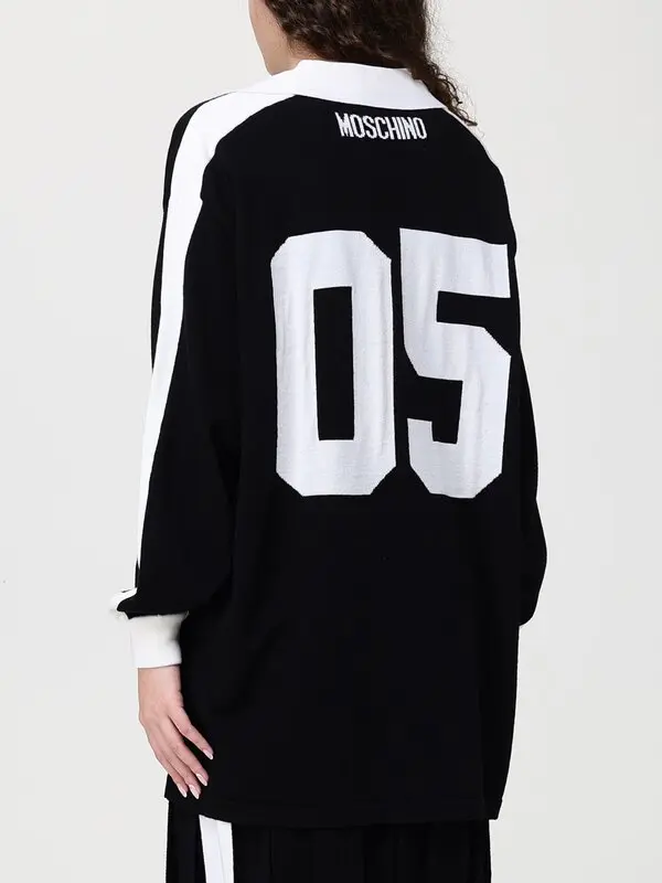 Moschino Wool Knit "05" Polo Shirt