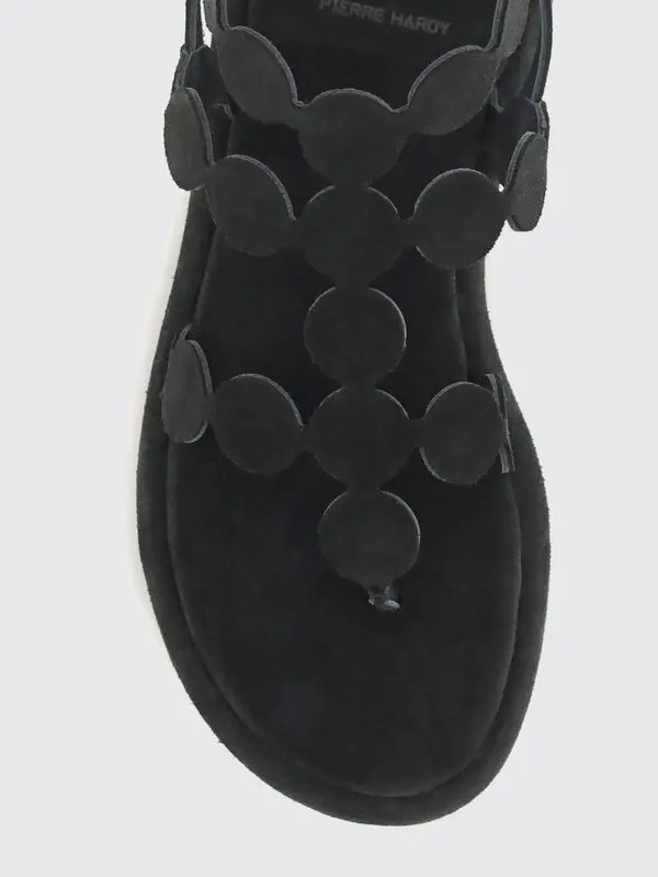 Pierre Hardy Suede Thong Sandals With Ankle Strap