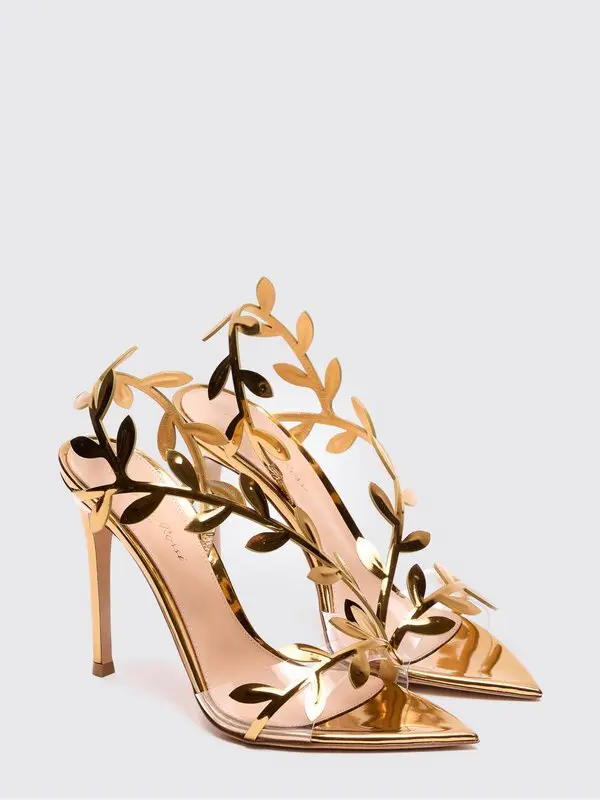 GIANVITO ROSSI Flavia Slingback Sandals In Laminated Patent Leather