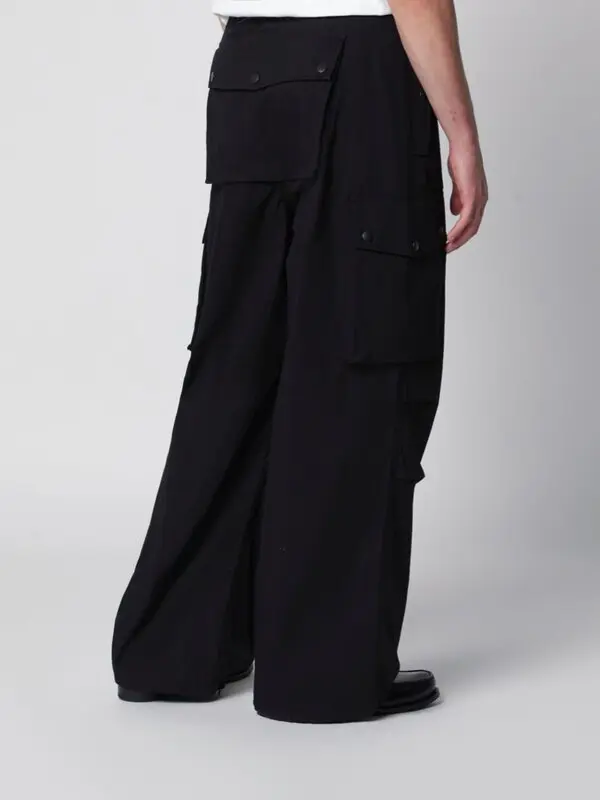 Needles Wide-leg Cotton-blend Cargo Pants With Elasticated Waist