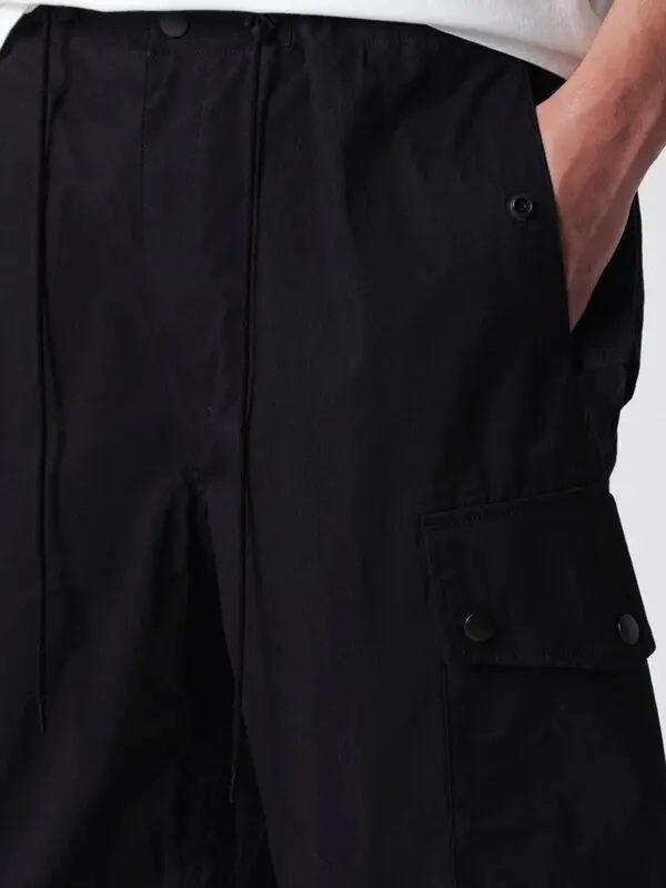 Needles Wide-leg Cotton-blend Cargo Pants With Elasticated Waist