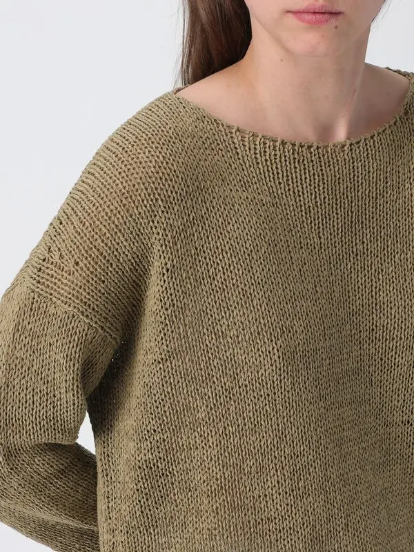 ROBERTO COLLINA Cotton Blend Crew-neck Sweater - Green