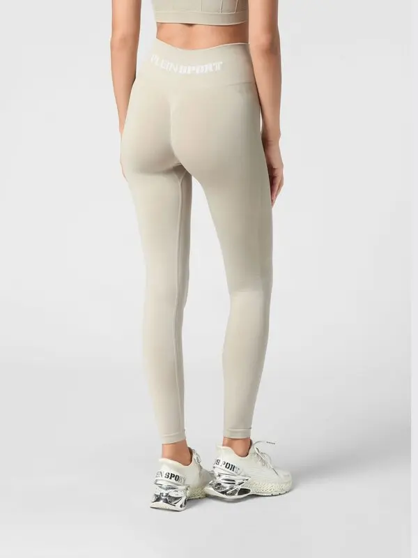 PLEIN SPORT Technical Stretch Fabric Leggings - Grey