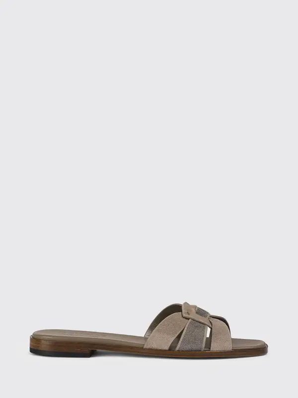DOUCAL'S Suede Mules With Embellished Ornament