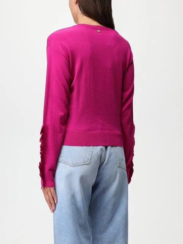 Pinko Ruffle Sleeve Pullover - Fuchsia