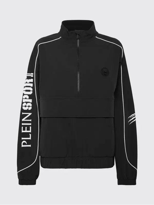 PLEIN SPORT Windbreaker With Logo - Black