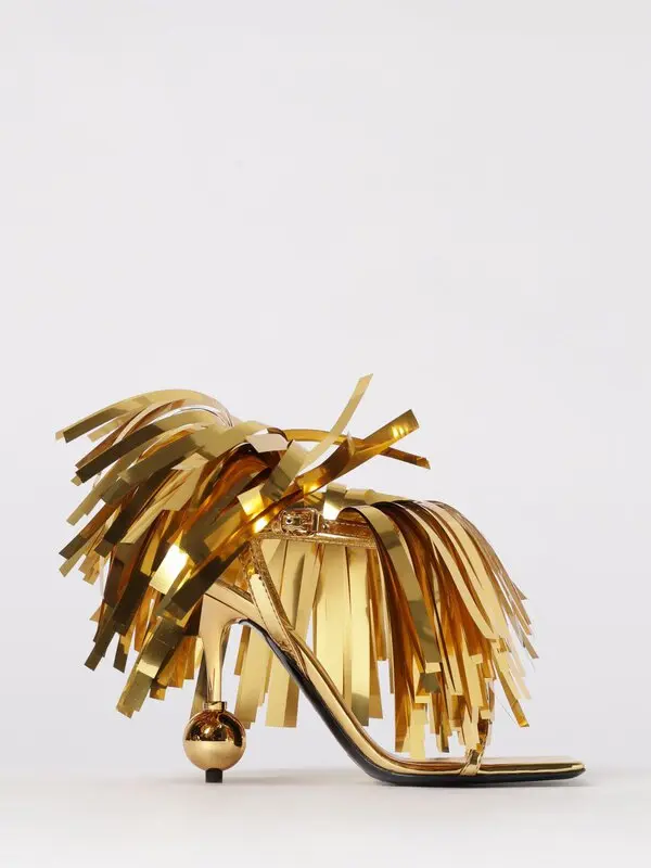 Moschino Polyurethane Fringe Sandal
