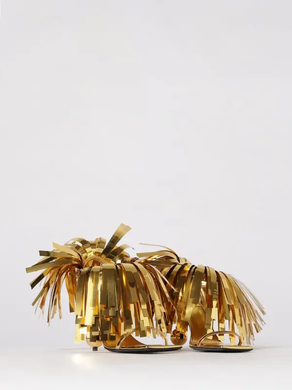 Moschino Polyurethane Fringe Sandal