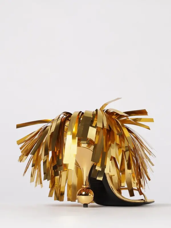 Moschino Polyurethane Fringe Sandal