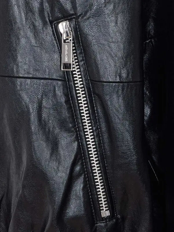 Michael Kors Faux Leather Hooded Jacket