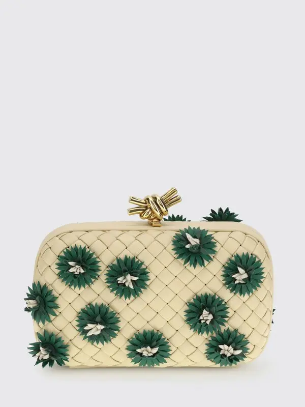 Bottega Veneta Knot Clutch With Floral Appliqués